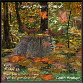 Second Life Marketplace - Cosmos Autumn Squirrels (BOX)